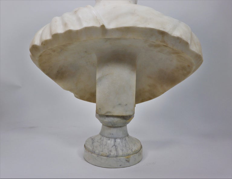 Life Size Gaius Julius Caesar Marble Head Bust with Stand For Sale at ...