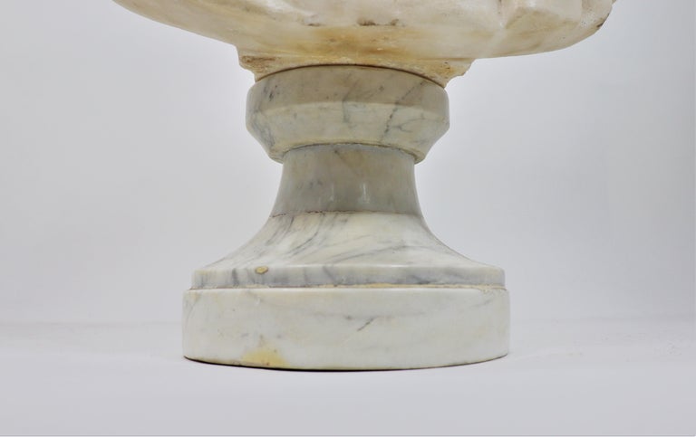 Life Size Gaius Julius Caesar Marble Head Bust with Stand For Sale at ...