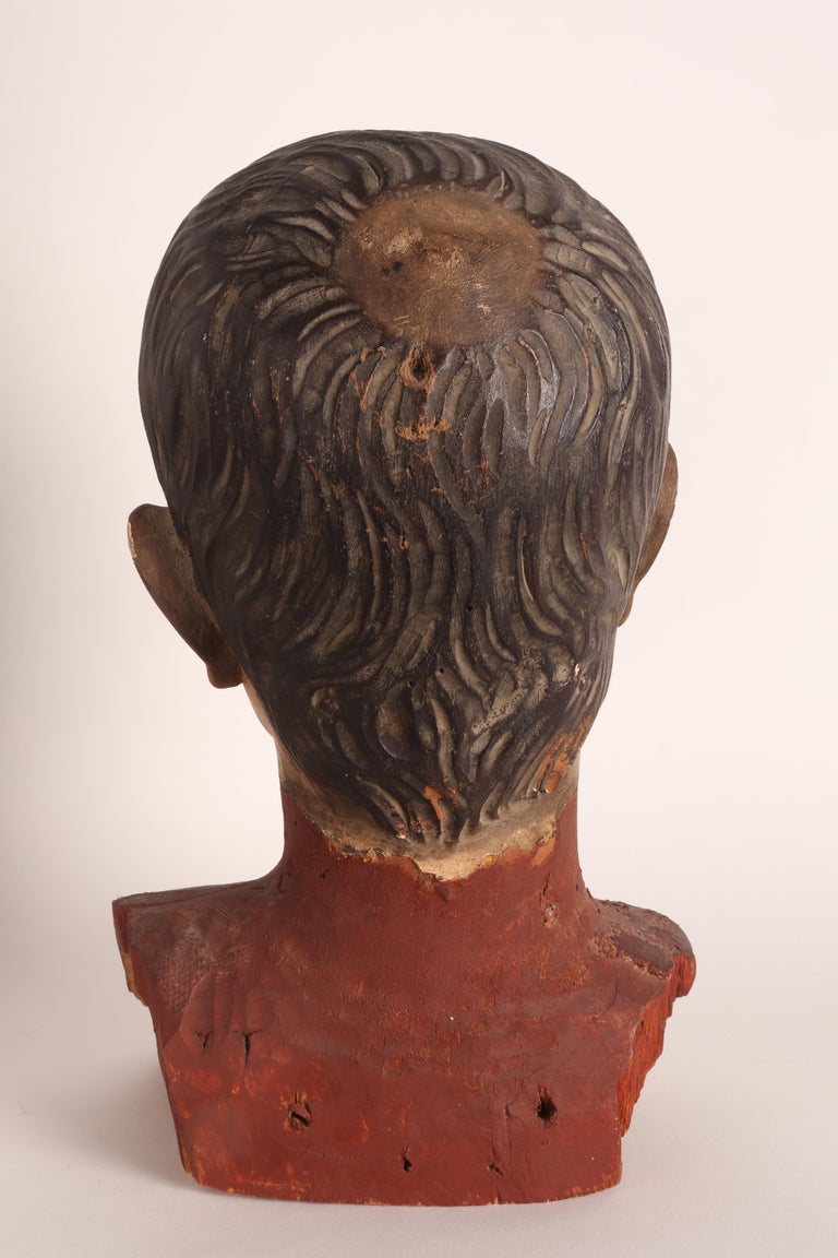 Life-Size Head of a Saint, San Luigi Gonzaga, Italy 1800 at 1stDibs