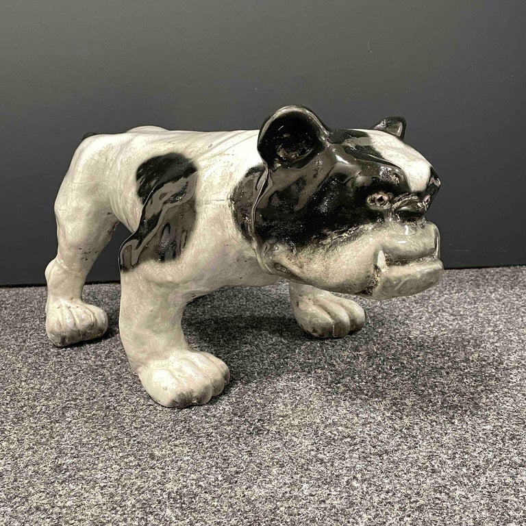 ‎Life-Size Italian Bulldog Majolica Pug Dog Statue Figurine Vintage ...