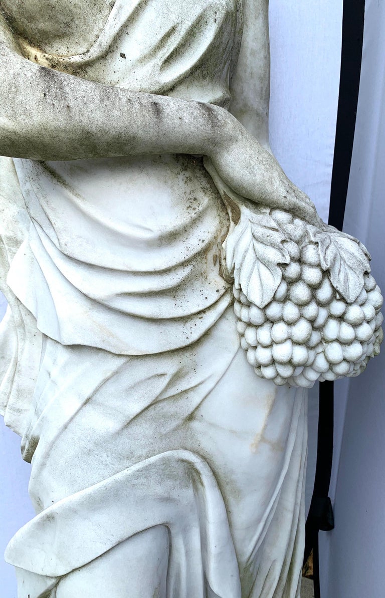 Life-Size Neoclassical Greek Goddess of Fall Marble Sculpture Statue ...