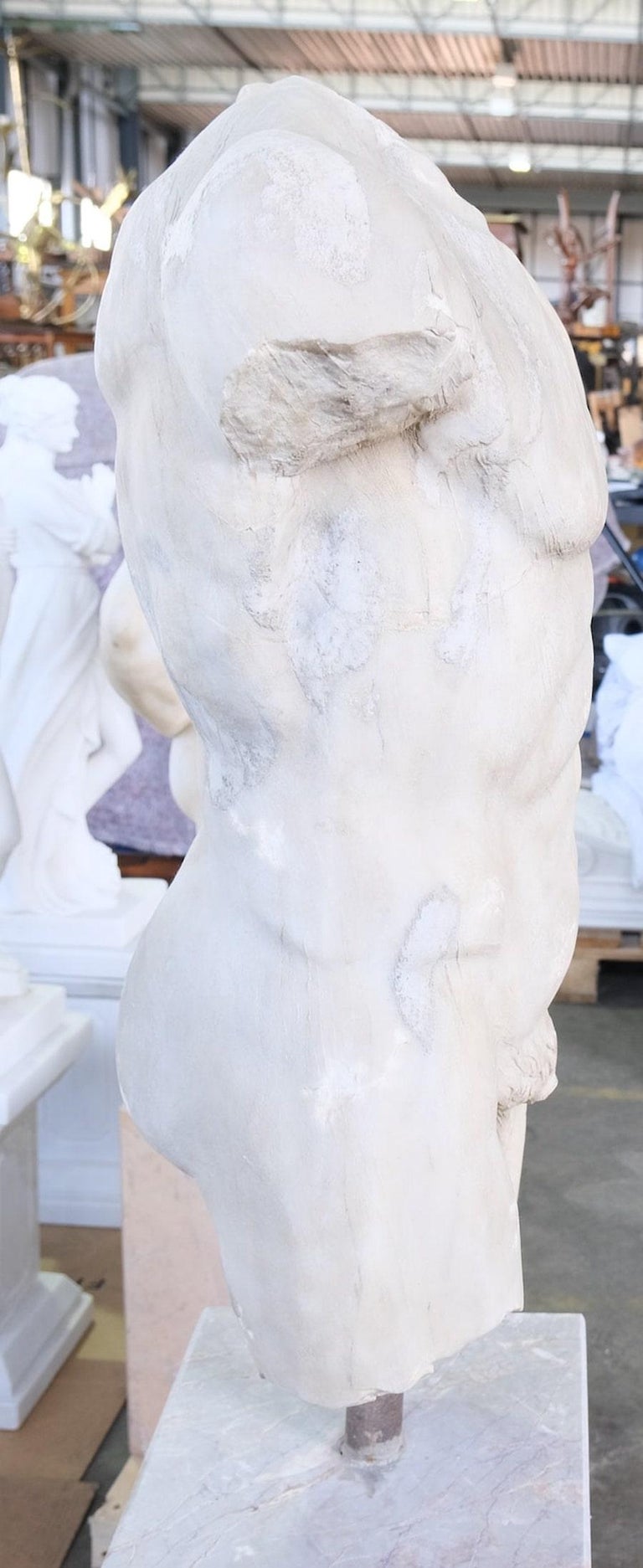 Life-size Roman Bust Statue, 20th Century For Sale at 1stDibs