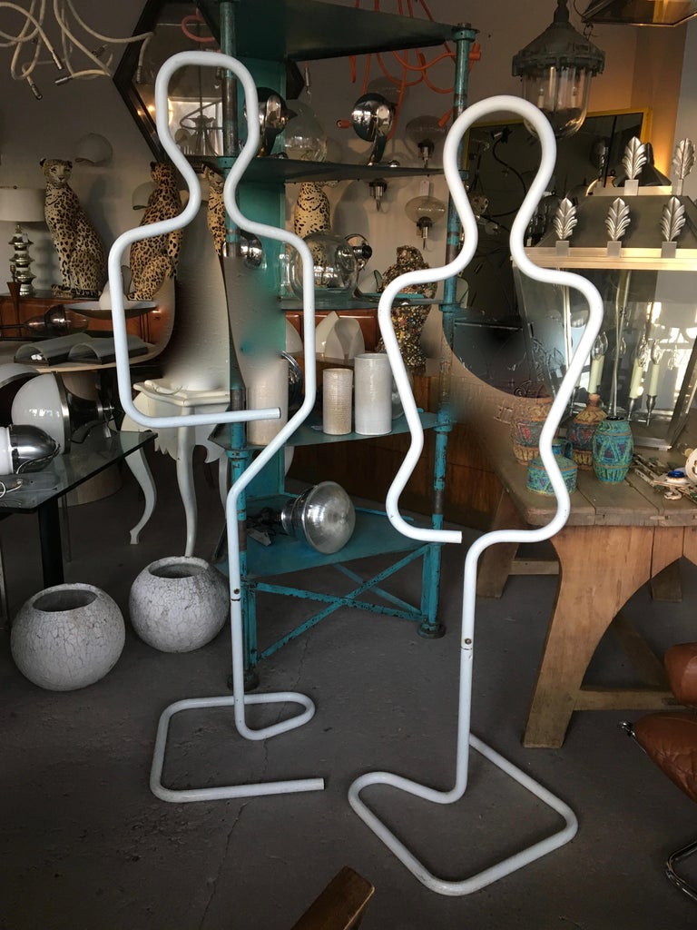 Life-Size Tubular Steel Man and Woman Vintage Display Stands at 1stDibs