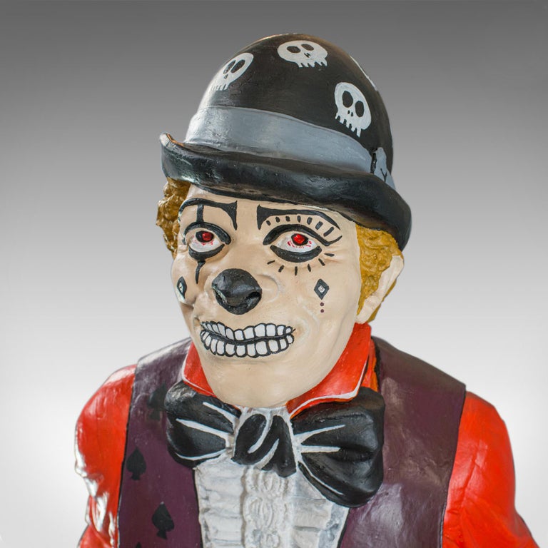 Life-Size Vintage Clown Statue, English, Plaster, Day of the Dead For ...
