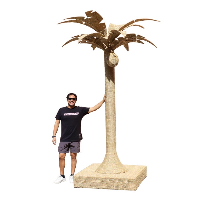 Life Size Wicker Palm Tree Sculpture from the FS Flores Collection For ...