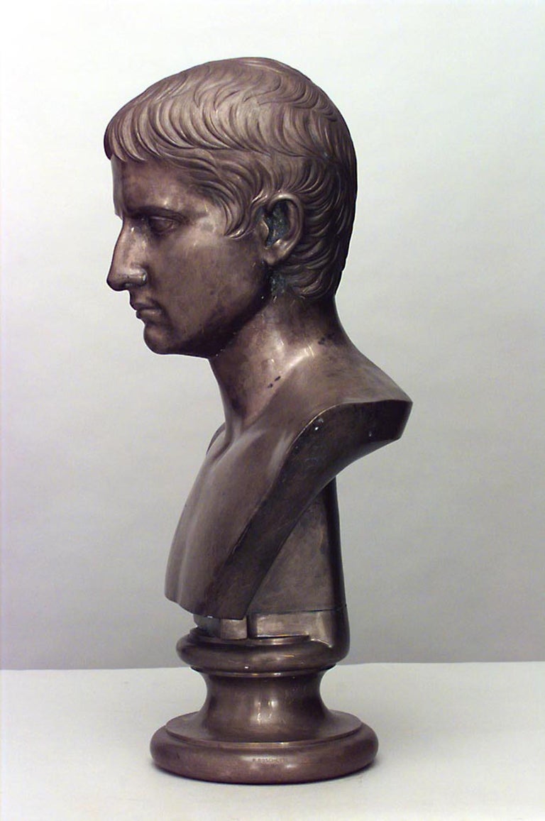 Neoclassic Bronze Julius Caesar Bust For Sale at 1stDibs
