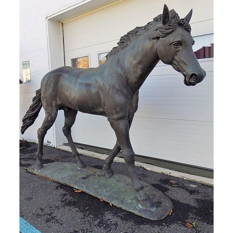 Life-Sized Bronze Secretariat Statue For Sale at 1stDibs