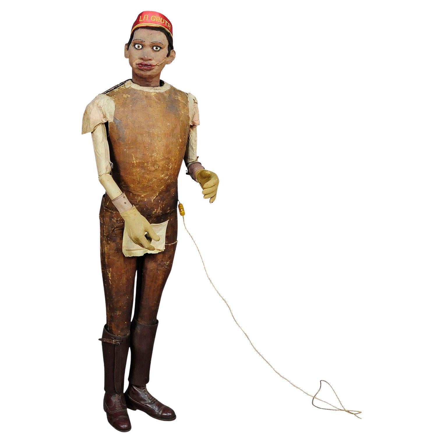 Lifesize Antique Hotel Page Automaton, France ca. 1870 For Sale at 1stDibs