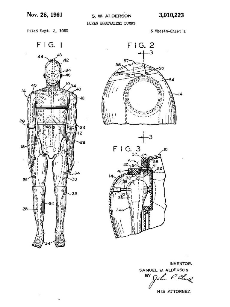 Lifesize Articulating X-Ray Dummy, Cold War Icon at 1stDibs