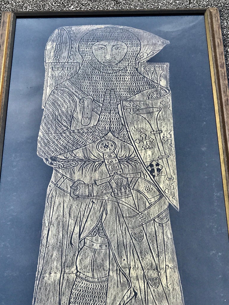 Lifesize Brass Rubbing of Sir Roger de Trumpington in Armour, 1289 at ...
