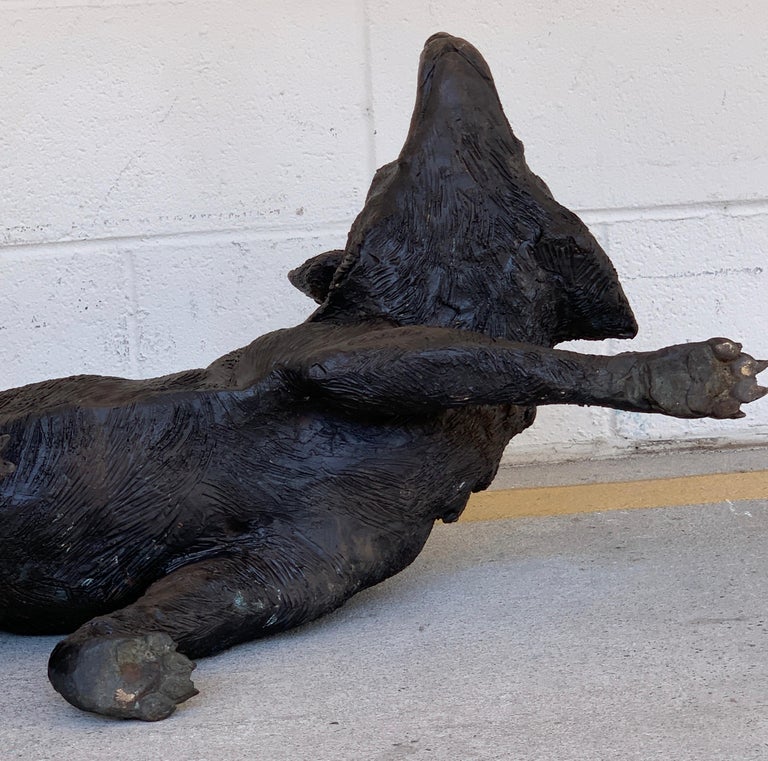 Life-Size Bronze Sculpture of a Walking Fox, Foundry Marked and Artist ...