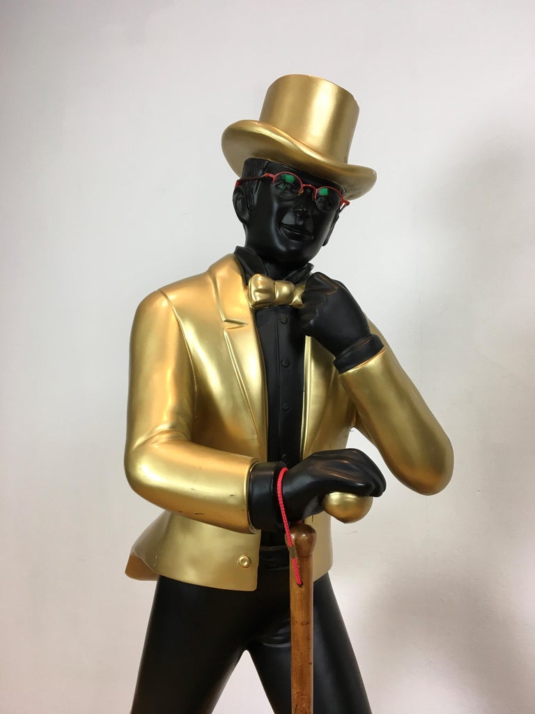 Lifesize Johnnie Walker Shop Advertising Display Man For Sale at 1stDibs
