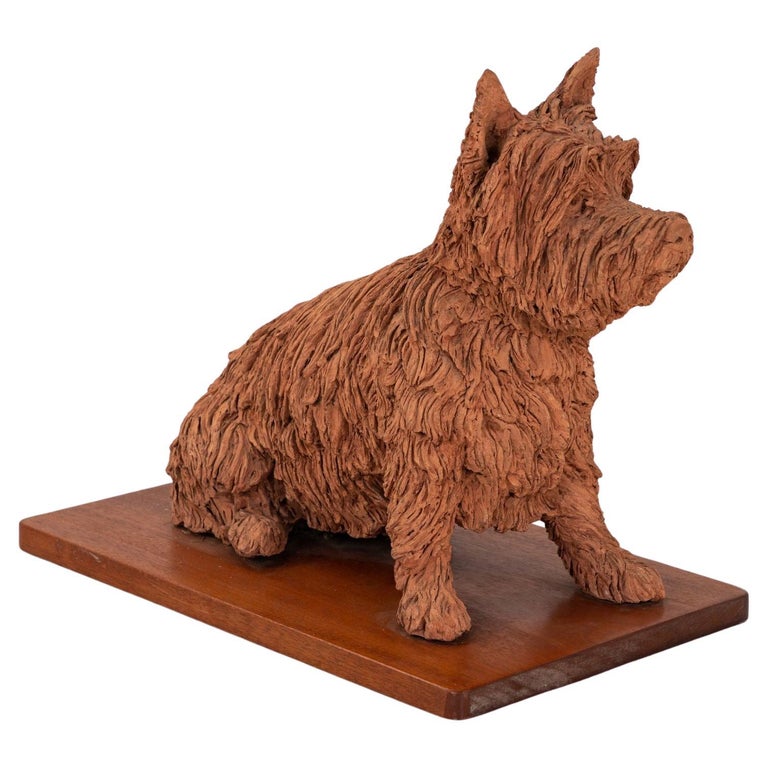 Lifesize Terracotta Dog Garden Ornament, Early 20th Century For Sale at ...