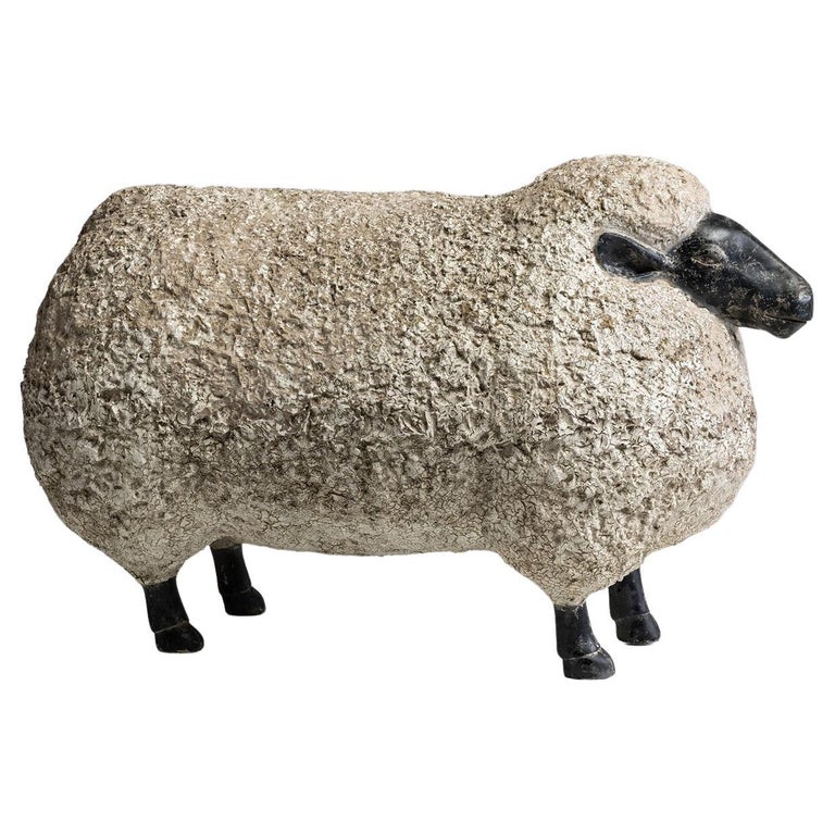 Lifesized Sheep Sculpture, France circa 1980 For Sale at 1stDibs