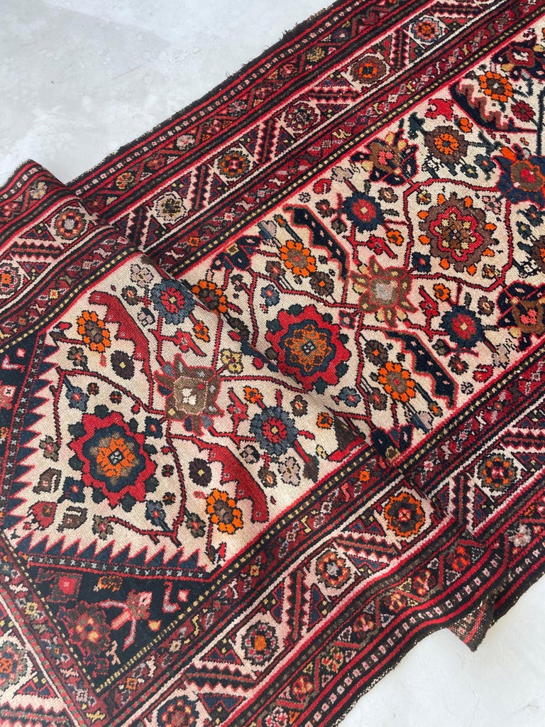 Light and Airy Antique Runner with Eggshell, Ivory and Beige Colors and ...