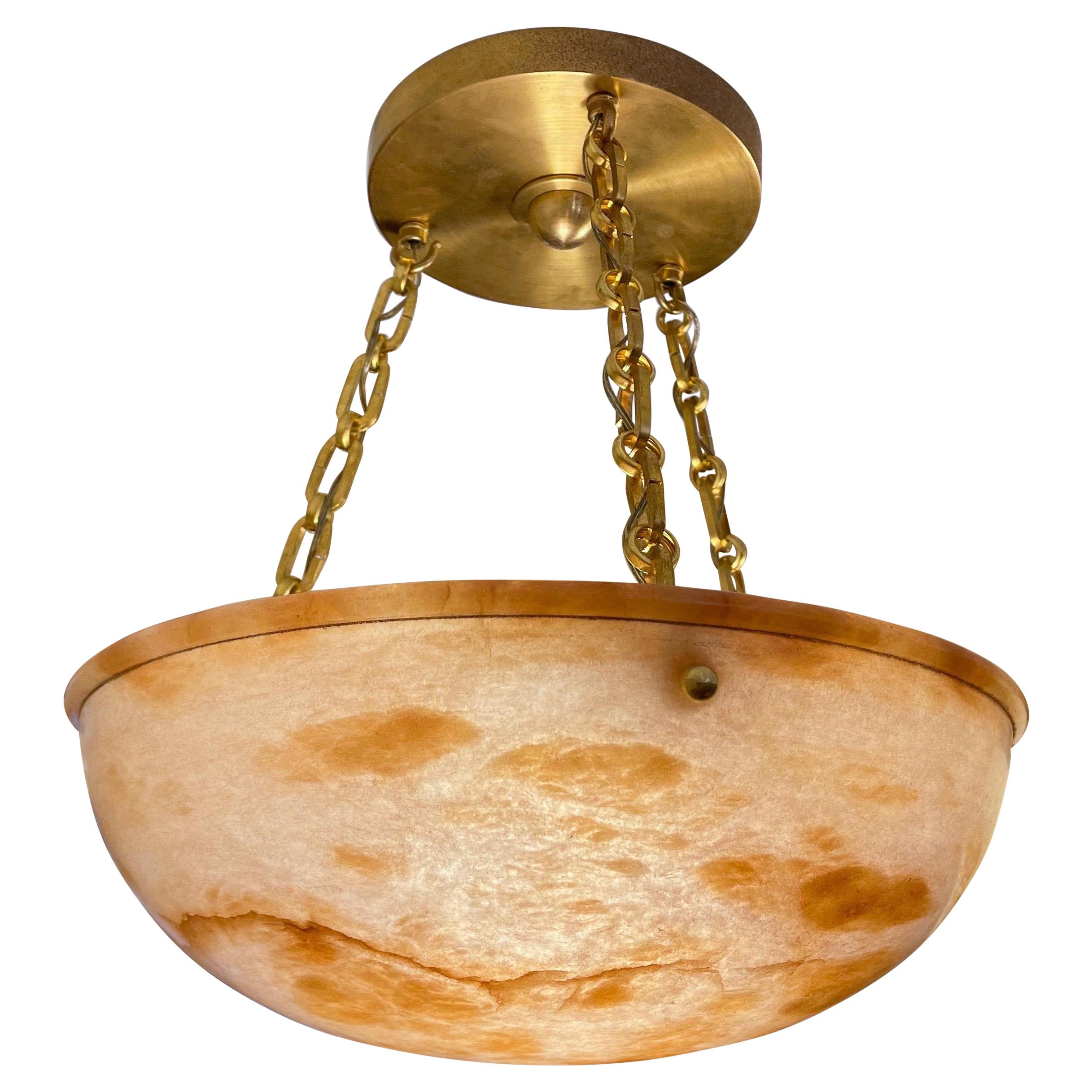 Alabaster Light Fixture at 1stDibs