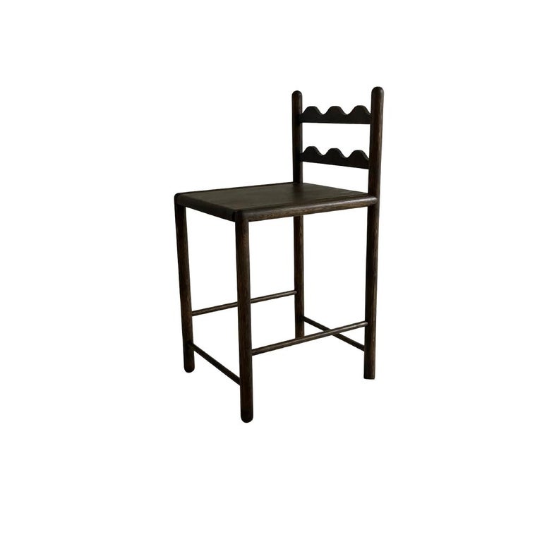 Light and Dwell Frankie Wave Scalloped Counter Stool For Sale at 1stDibs