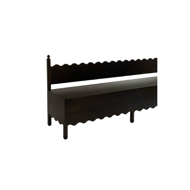 Light and Dwell Piper Wave Scalloped Bench For Sale at 1stDibs