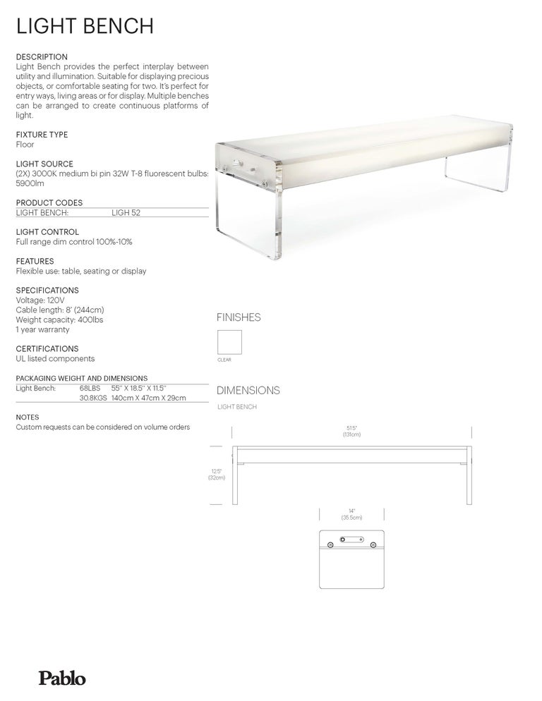 Light Bench by Pablo Designs For Sale at 1stDibs