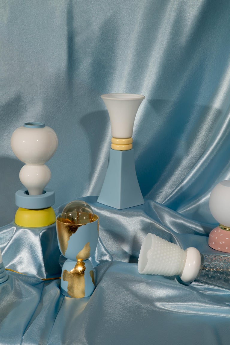 Light Blue and Yellow Unique Contemporary Table Lamp by Nusprodukt For ...
