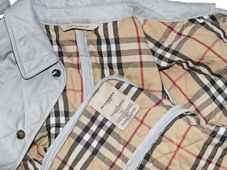 Light Blue Burberry Quilted Jacket For Sale at 1stDibs | burberry ...