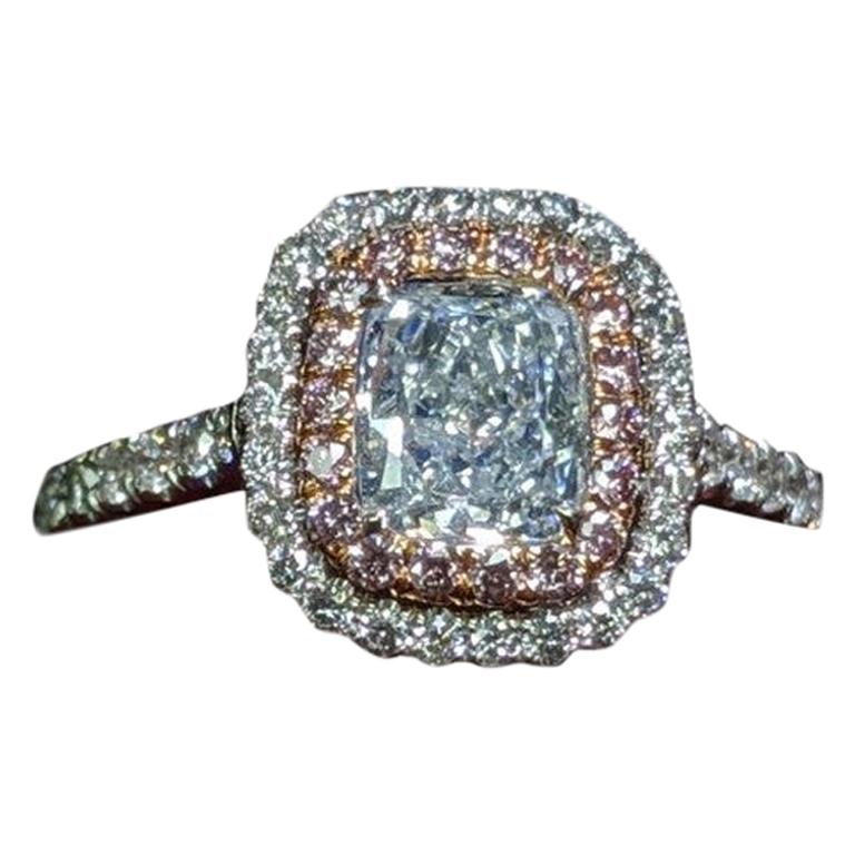 Light Blue Diamond Engagement or Anniversary Ring GIA at 1stDibs