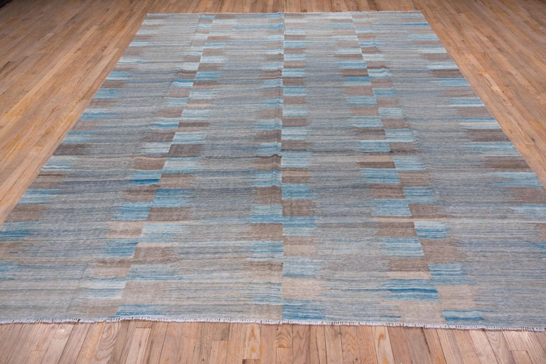 Light Blue and Gray Scandinavian Design Flatweave Area Rug For Sale at ...
