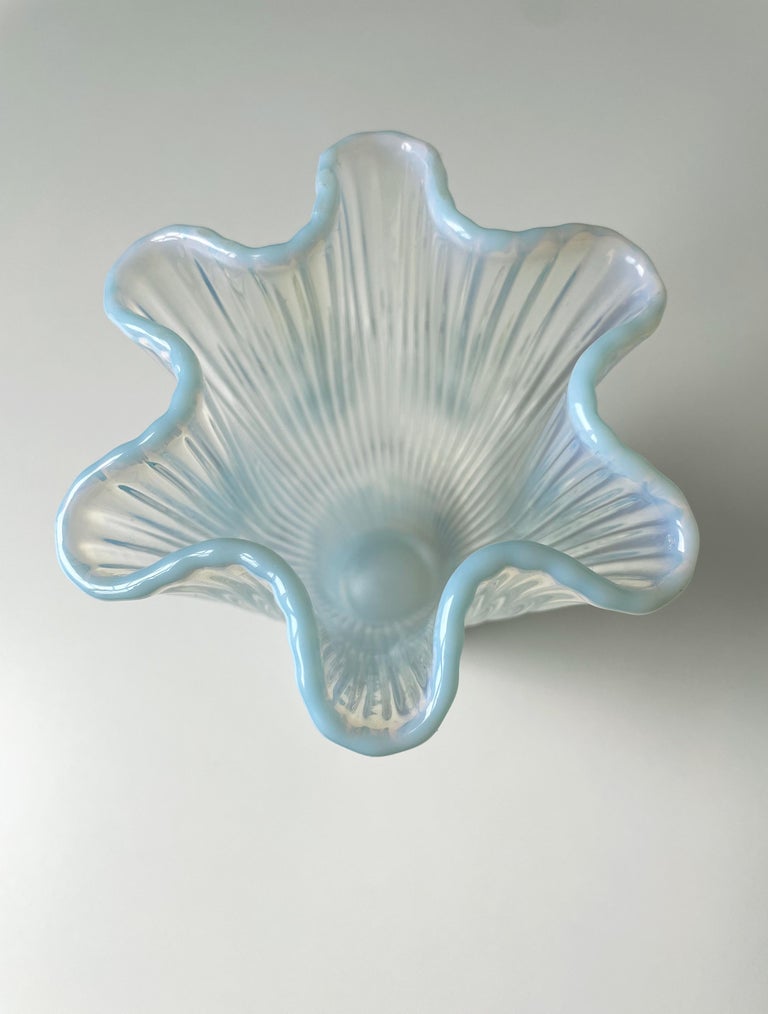 Light Blue Opalescent Glass Vase by Arthur Percy for Gullaskruf, 1952 ...