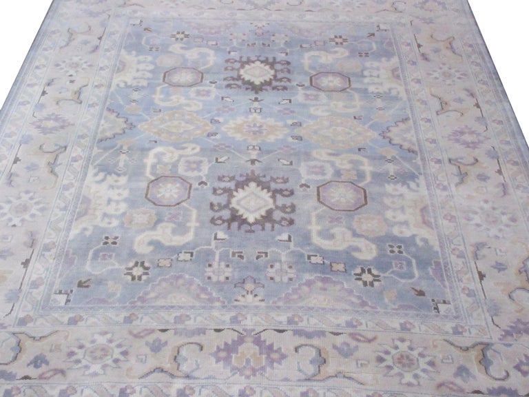 Light Blue Oushak For Sale at 1stDibs