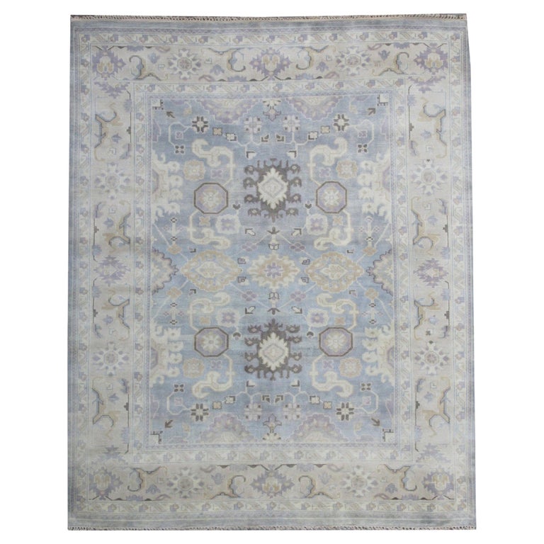 Light Blue Oushak For Sale at 1stDibs