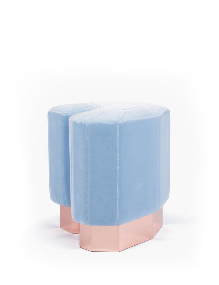 Light Blue Queen Heart Stool by Royal Stranger at 1stDibs