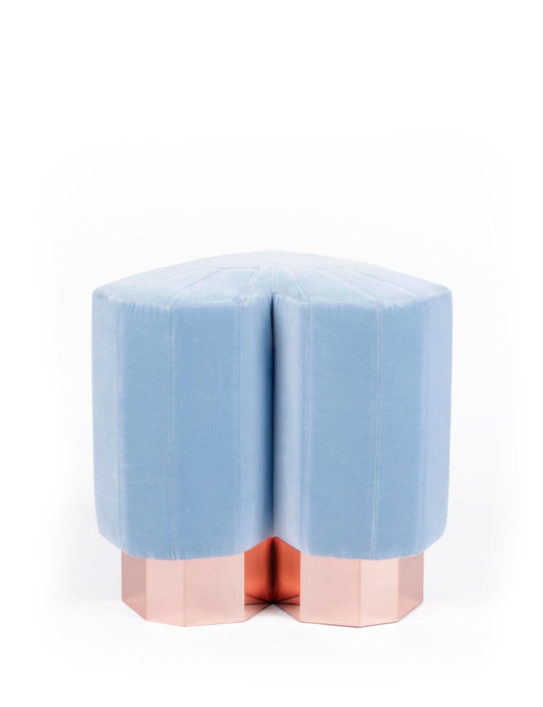 Light Blue Queen Heart Stool by Royal Stranger at 1stDibs