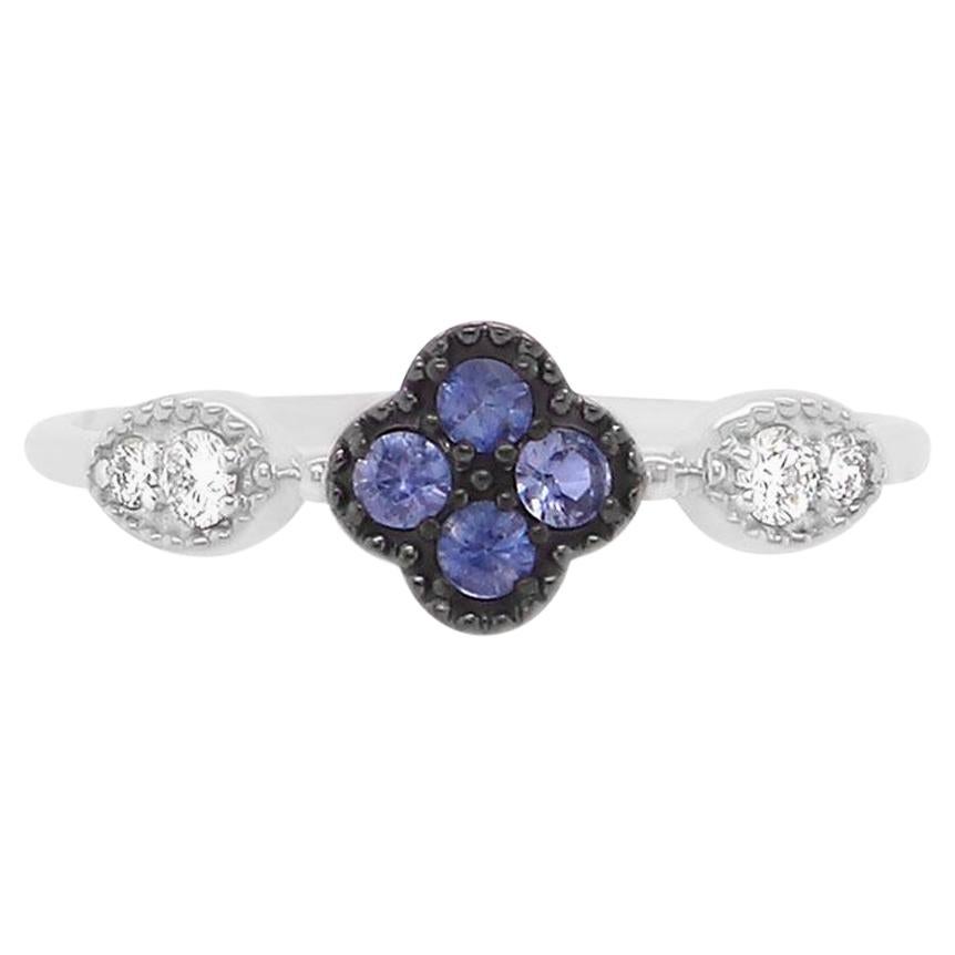 14 Karat Yellow Gold Fashion Round Blue Topaz with Diamond Accents Ring ...