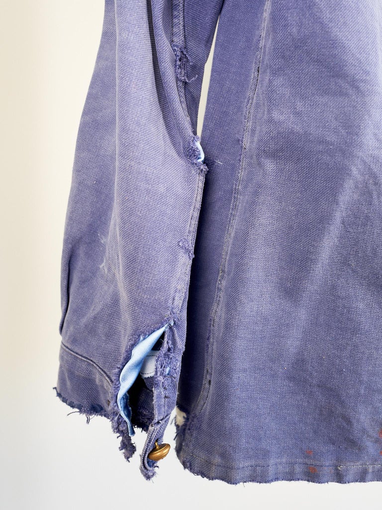 Light Blue Work Wear Jacket Pink White Gold Tweed Pockets Light Blue ...