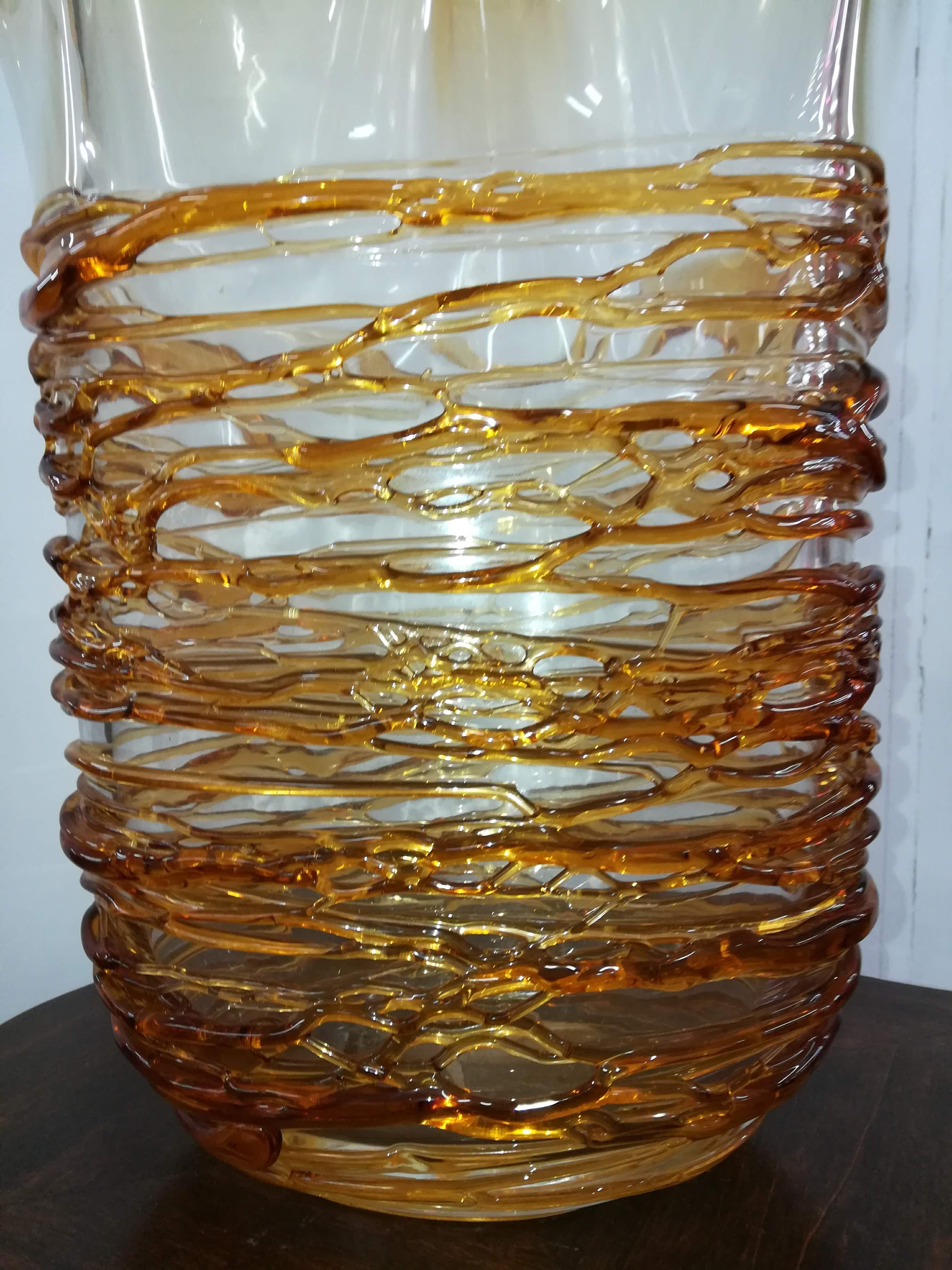 Light Brown Murano Blown Glass Vase For Sale at 1stDibs | vase murano