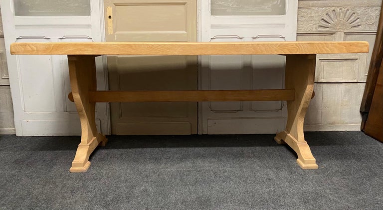 Light French Oak Farmhouse Dining Table For Sale at 1stDibs