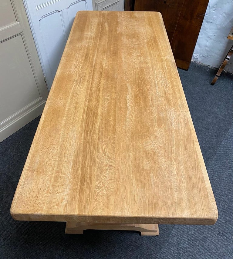 Light French Oak Farmhouse Dining Table For Sale at 1stDibs