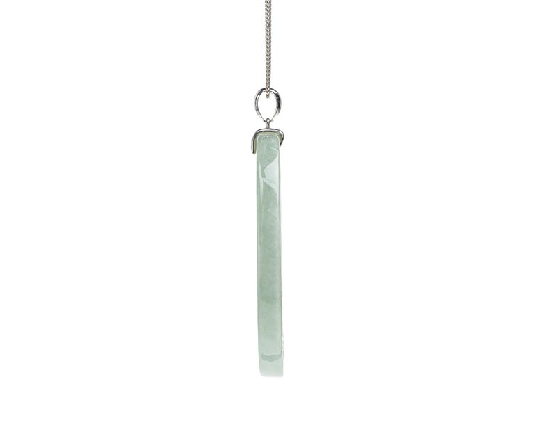 Light Green Jadeite Jade Quan Yin Pendant, Certified Untreated For Sale ...