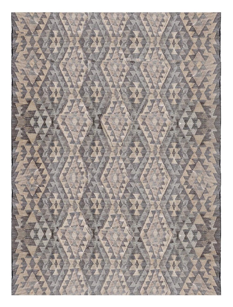 Light Grey Natural Kelim Carpet by Massimo Copenhagen For Sale at 1stDibs
