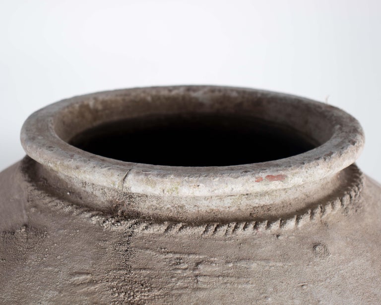 Light Grey Terracotta Pot For Sale at 1stDibs