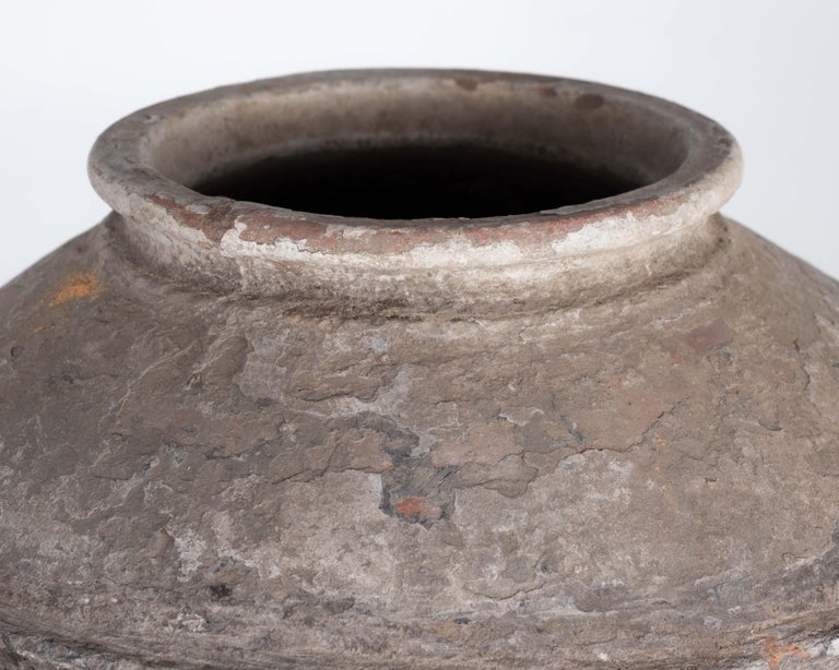Light Grey Rustic Terracotta Pot For Sale at 1stDibs