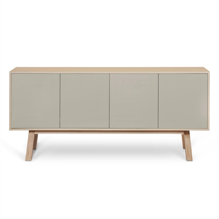 Light Grey Sideboard Kube in Wood, Design Eric Gizard, Paris Made in ...