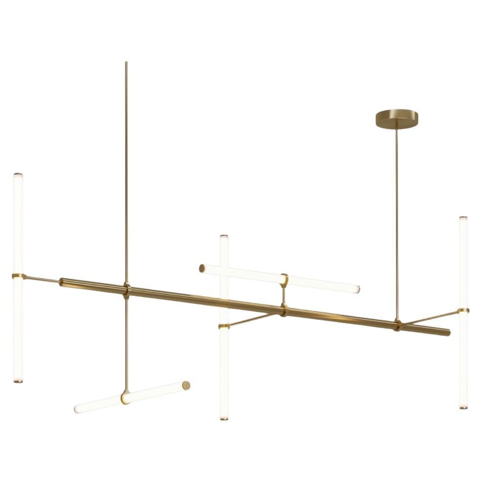 ALPINE V Geometric Modern LED Linear Chandelier Light Fixture For Sale ...