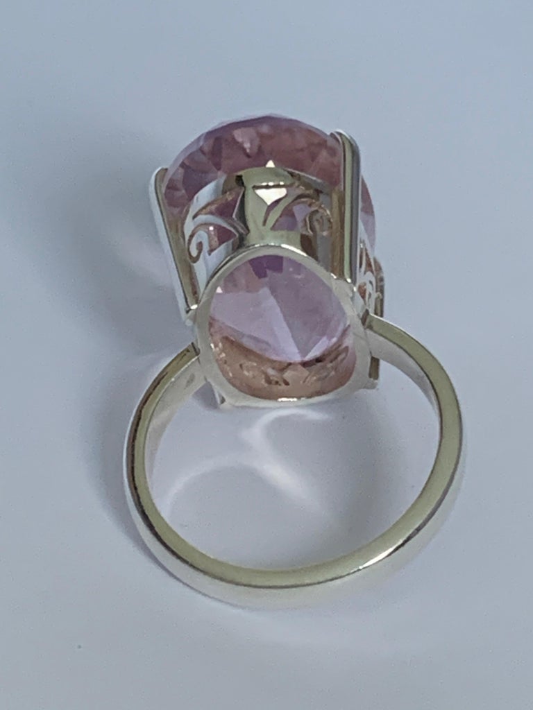 Light Pink Amethyst Ring Set in Sterling Silver at 1stDibs | pink ...