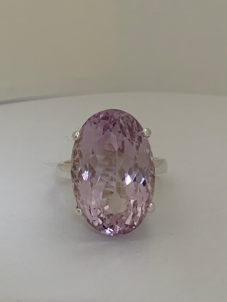 Light Pink Amethyst Ring Set in Sterling Silver at 1stDibs | pink ...