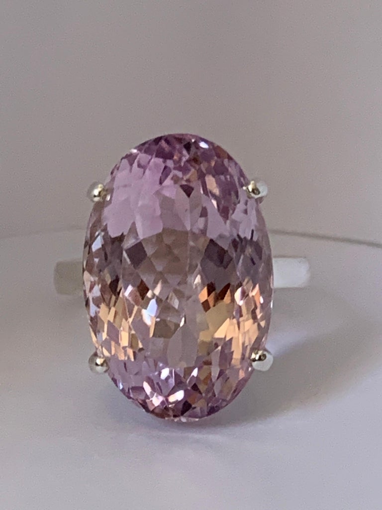 Light Pink Amethyst Ring Set in Sterling Silver at 1stDibs | pink ...