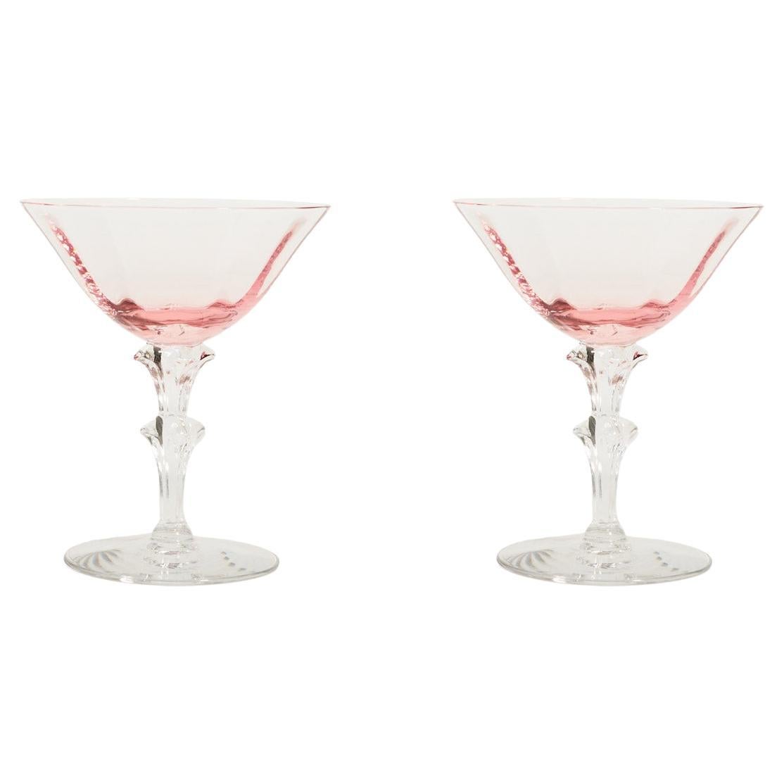 Verres à cocktail en cristal rose céramique, ensemble de six pièces ...