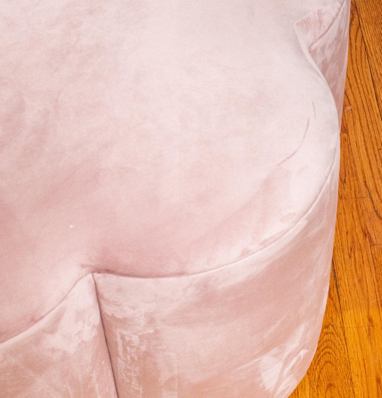 Light Pink Pouf Ottoman in Velvet For Sale at 1stDibs | light pink ...