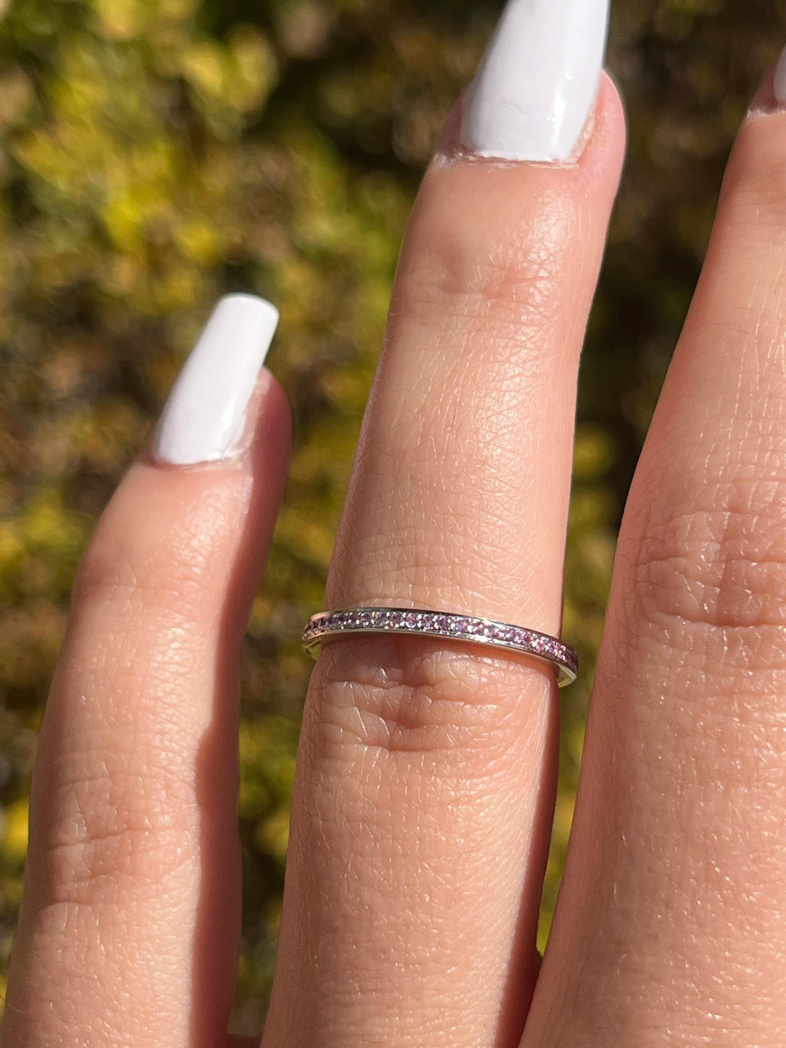 Light Pink Sapphire Eternity For Sale at 1stDibs