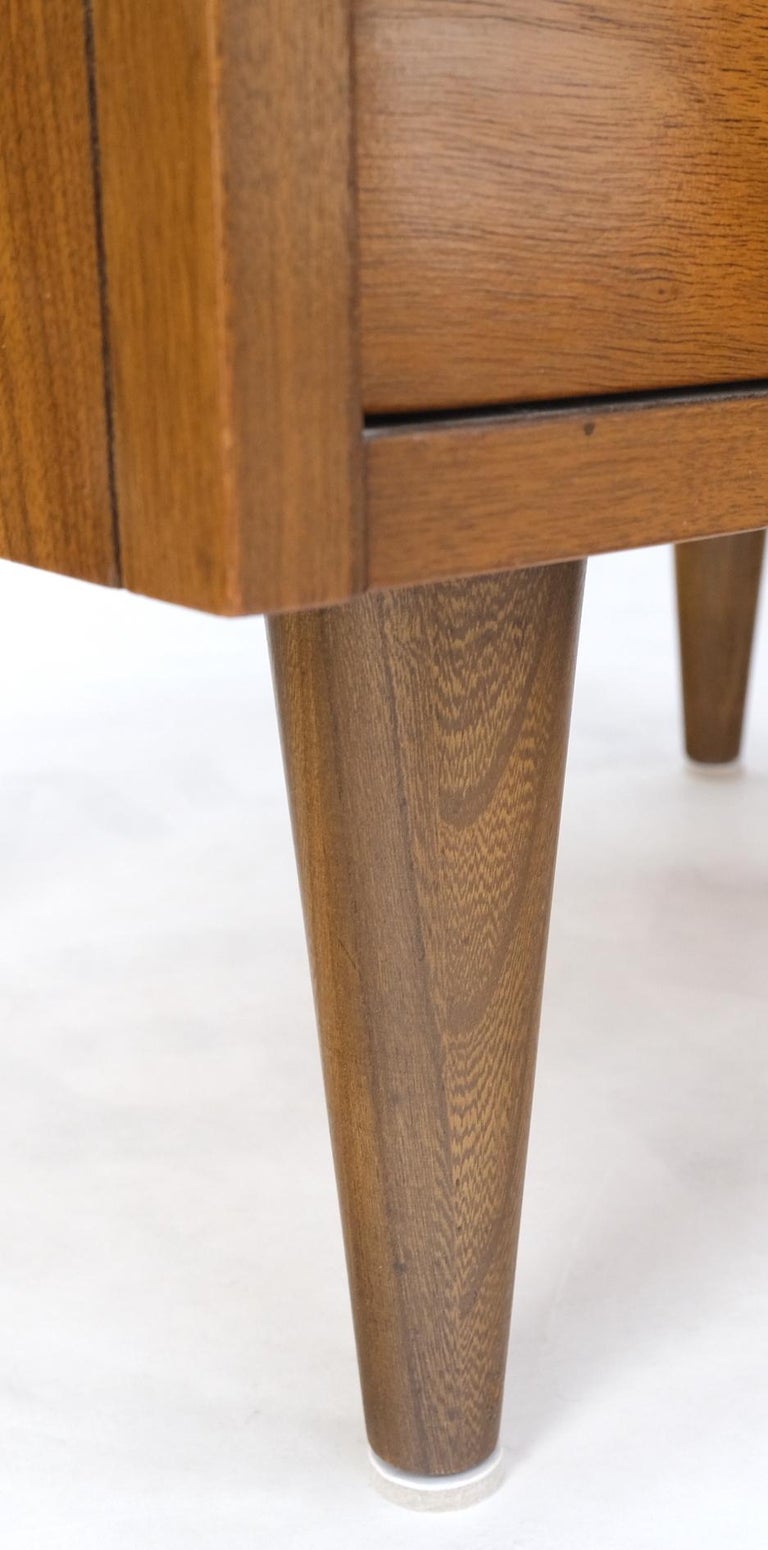 Light Walnut Double Door Compartment One Drawer Cone Tapered Legs End ...